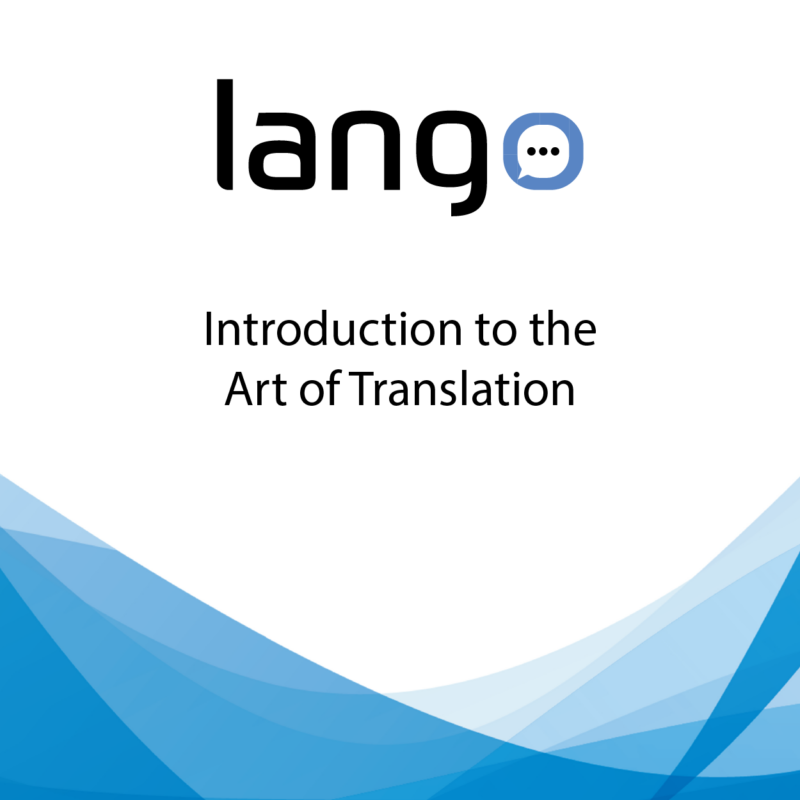 The Art of Translation Training – Lango